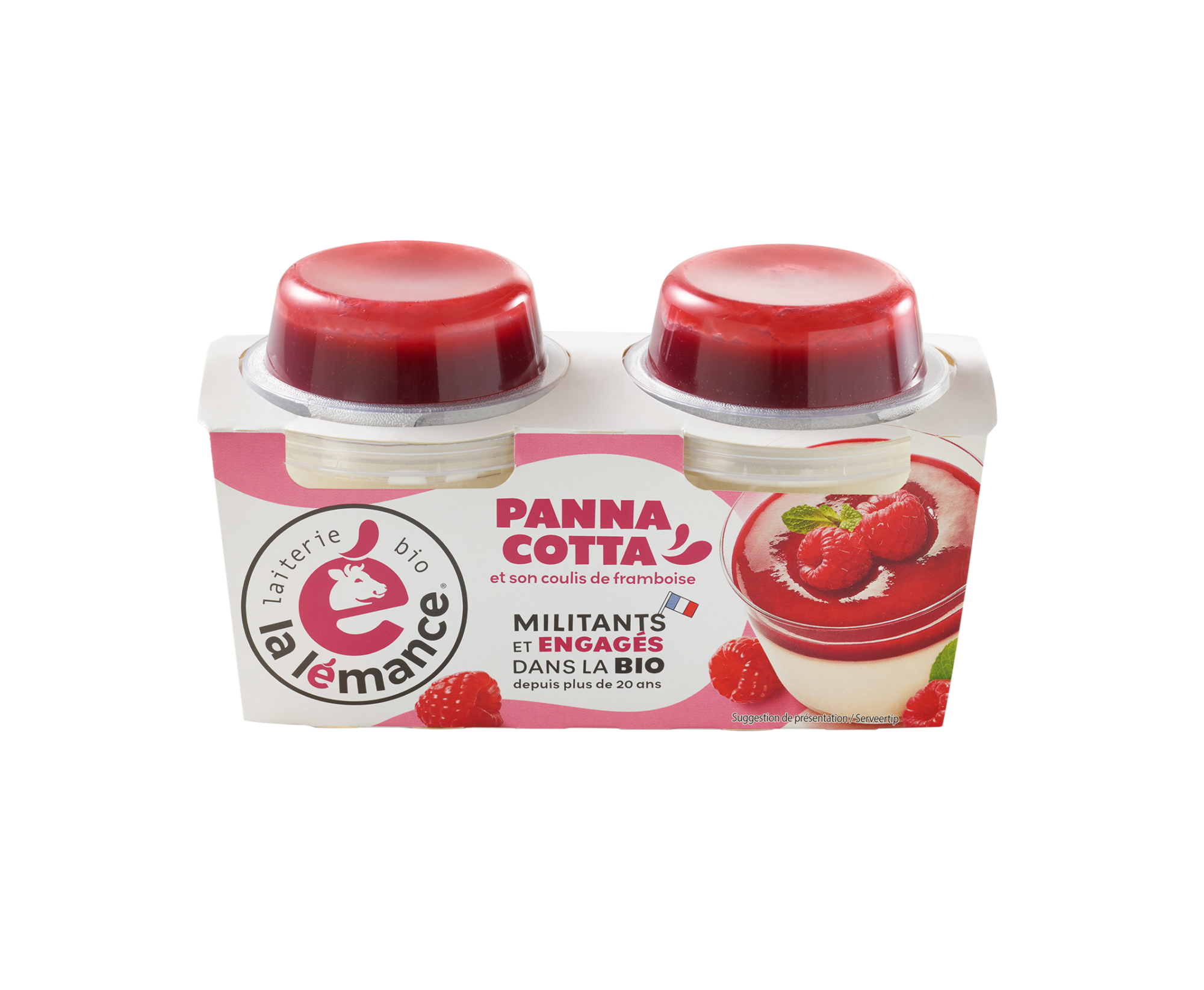 La panna cotta et son coulis de framboise - La Lémance