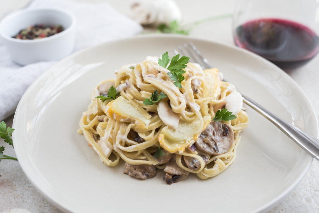Langres AOP, champignons et fettucine crémeuses - Germain
